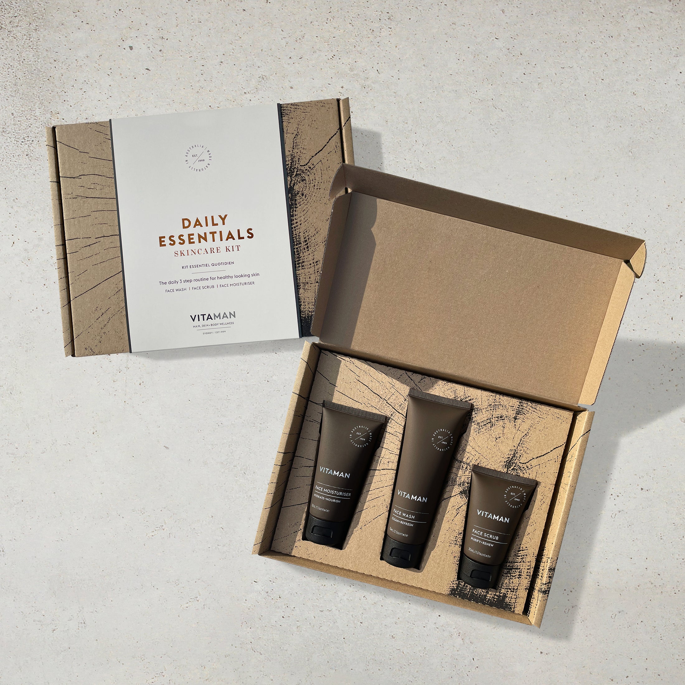 Daily Essentials Skincare Kit – Clean, Hydrate & Refresh – VITAMAN USA