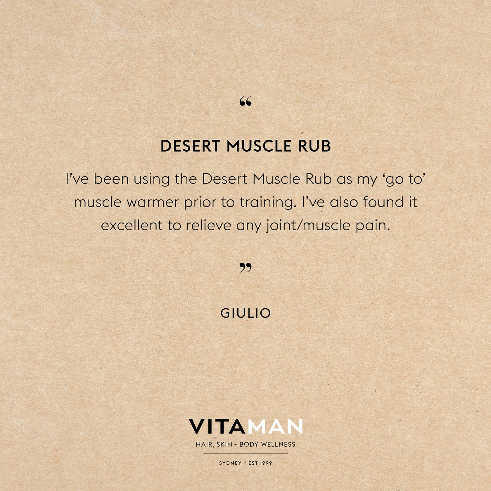 VITAMAN Desert Muscle Rub 100ml - pre and post muscle treatment ...